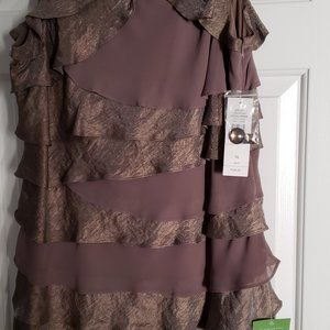 S.L. Fashions | Dresses | Sl Fashion Stone Colored Jeweled Ruffle ...